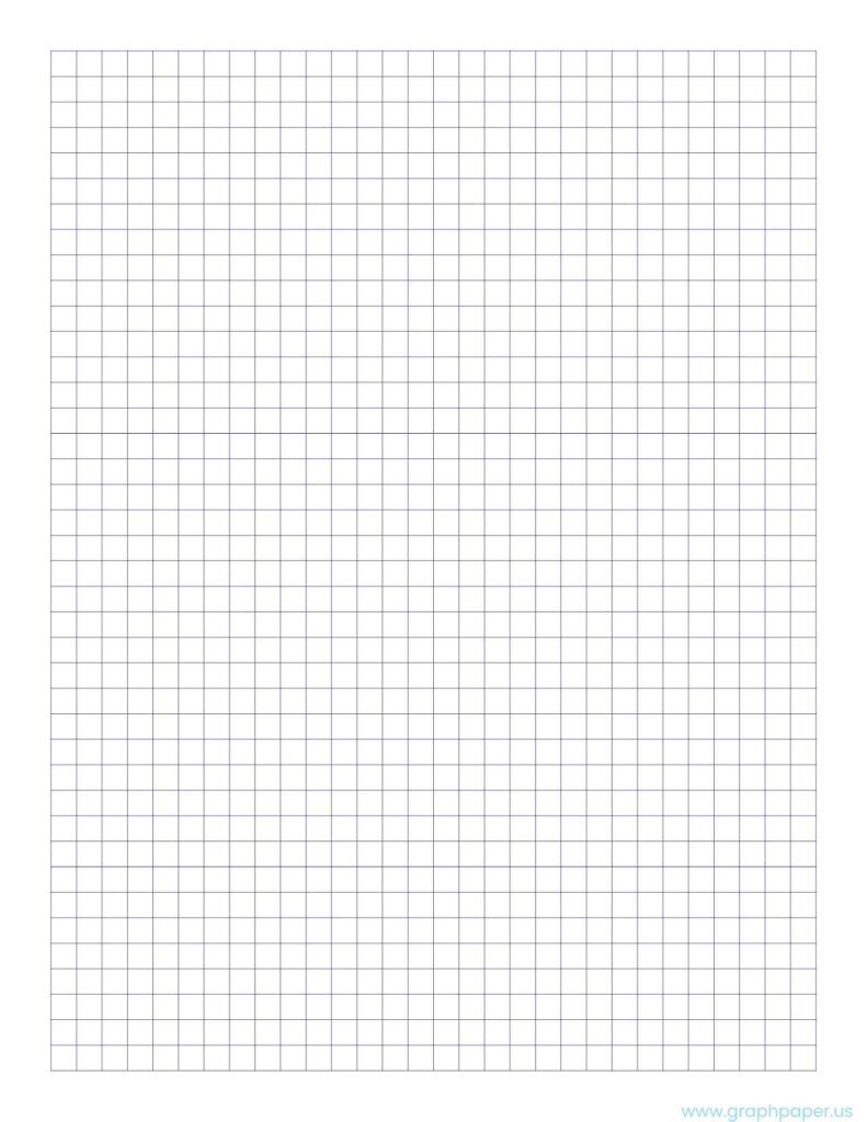 8.5 x 11 Graph Paper Printable [Black and Blue Grid]