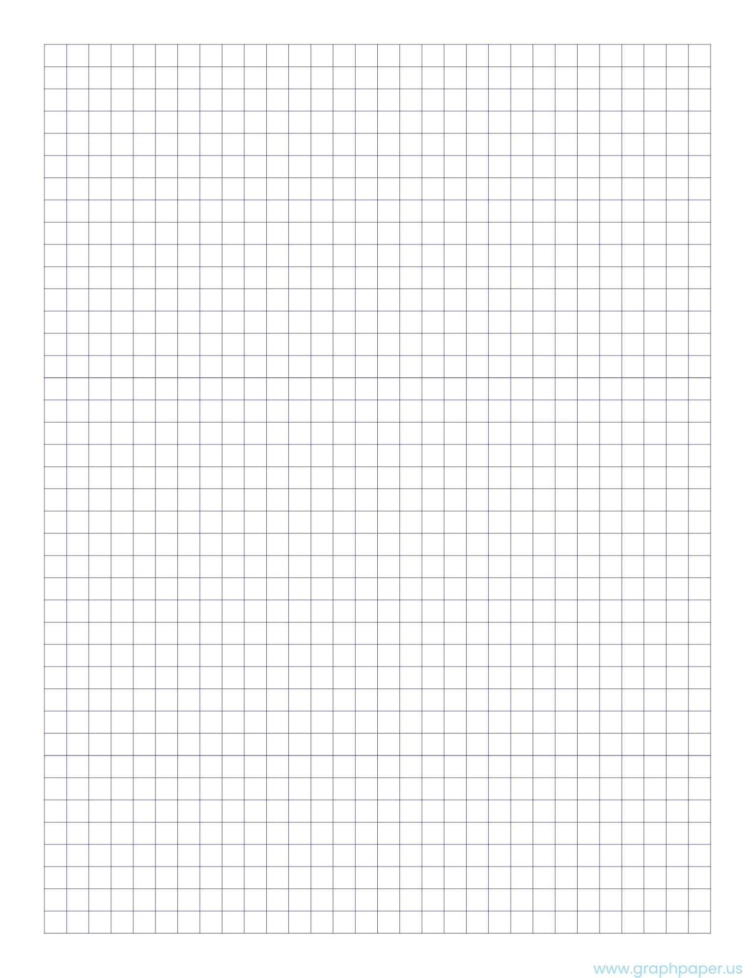 8.5 x 11 Graph Paper Printable [Black and Blue Grid]