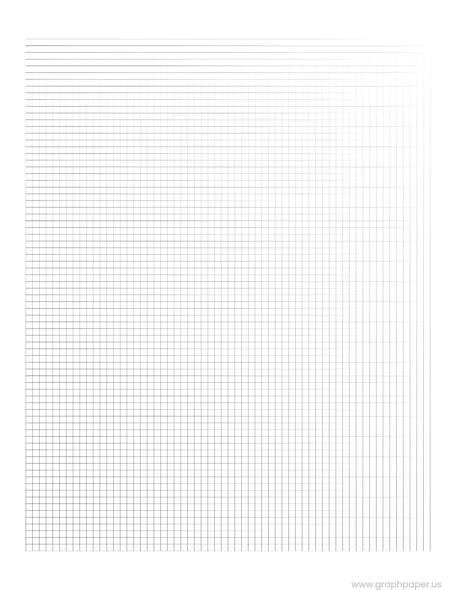 Printable Graph Paper 1/8 Inch [Black and Blue Grid]