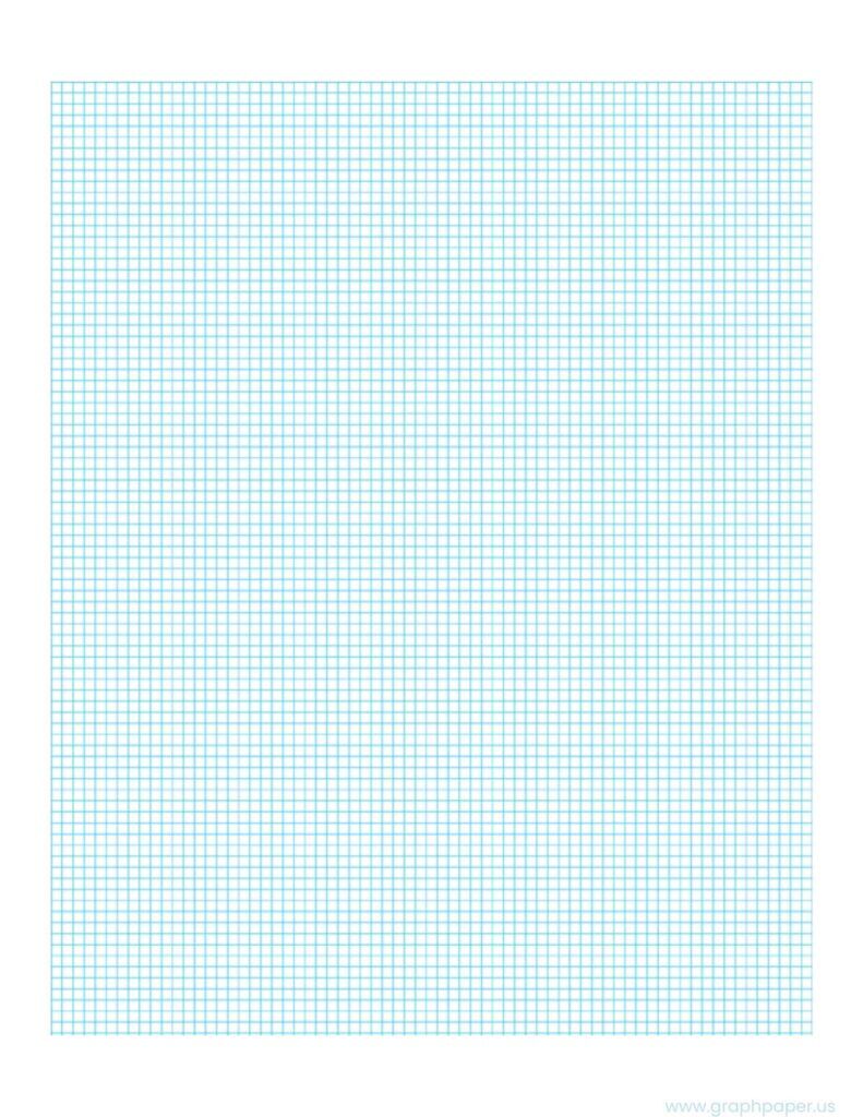 Printable Graph Paper 1/8 Inch [Black and Blue Grid]