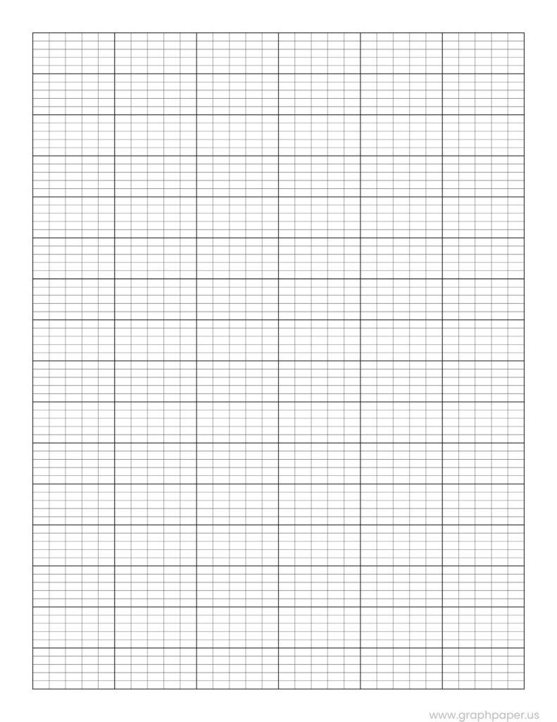 Knitting Graph Paper [Black and Blue Grid] - Free Printable Graph Paper ...
