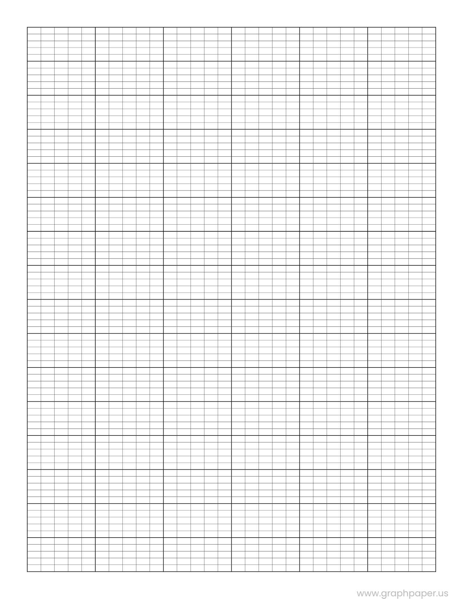 Knitting Graph Paper [Black and Blue Grid] - Free Printable Graph Paper ...