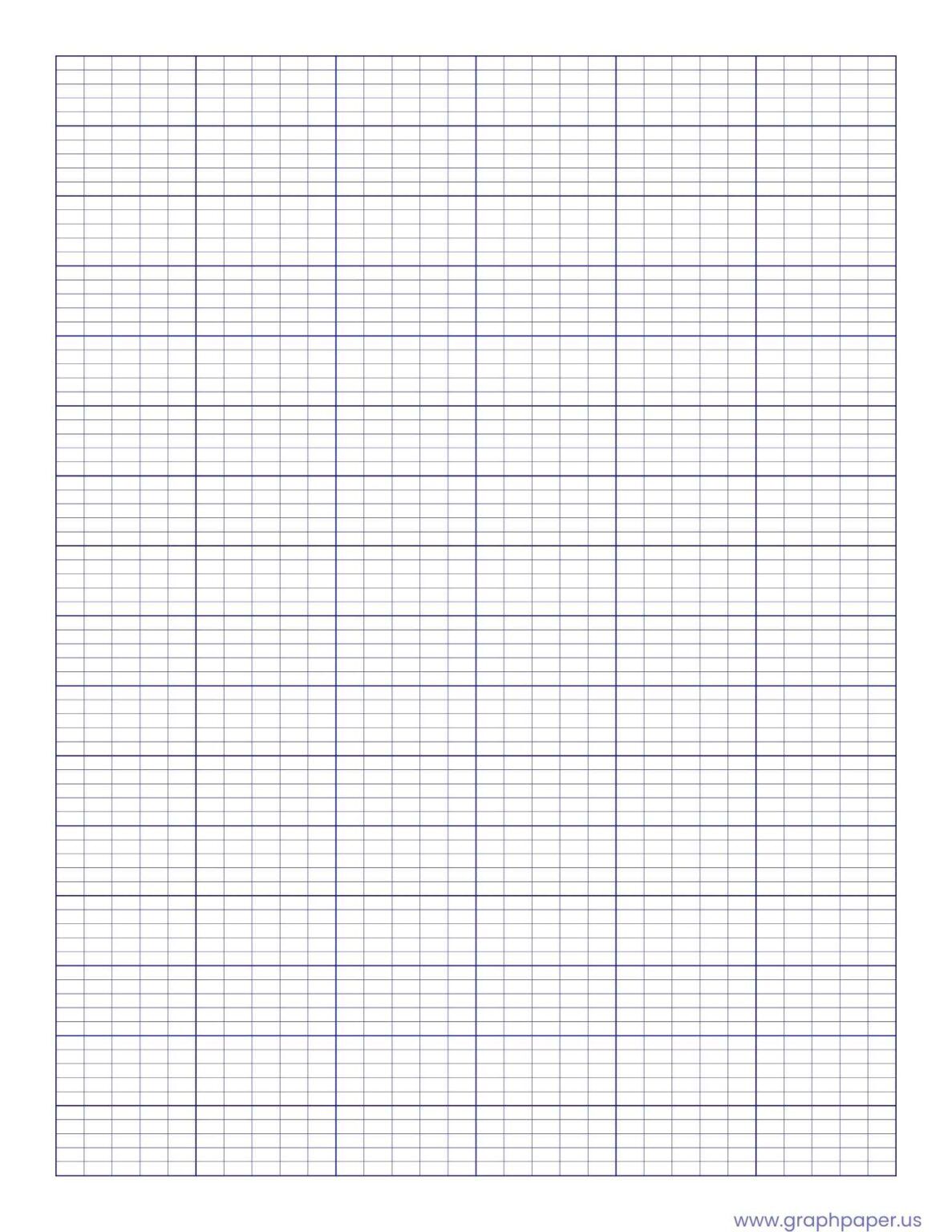 Knitting Graph Paper [Black and Blue Grid] - Free Printable Graph Paper ...